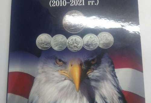 Коллекцич 42 монет,парки США,25 центов
