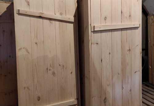 Дверь входная деревянная в баню