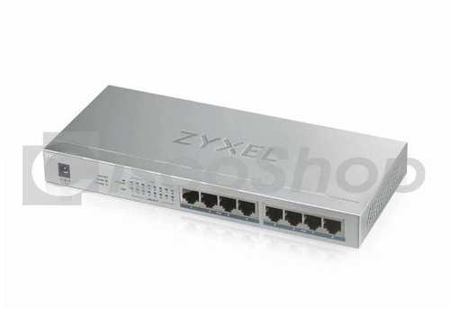 Коммутатор Zyxel GS1008HP PoE+, 8xGE PoE+, 60 W