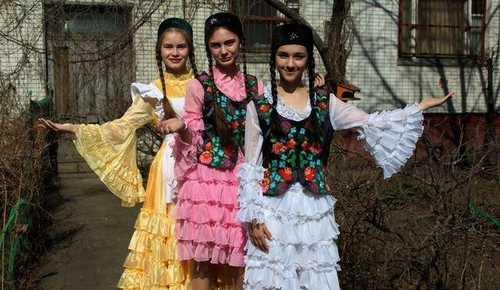 Татарские национальные костюмы на девочек. Аренда