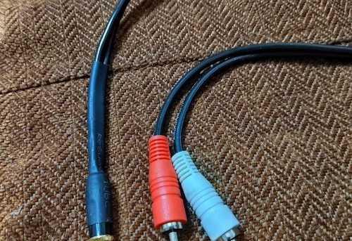 3.5 kack - 2 rca кабель для усилителя, техники