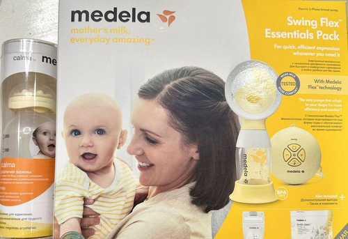 Молокоотсос medela swing flex+ бутылочка medela