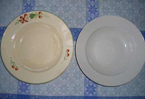 Антикварные глубокие суповые тарелки