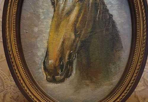 Картина "Голова лошади" XIX-XX век