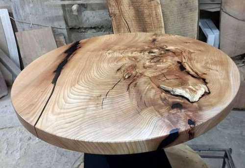 Стол обеденный круглый дизайнерский из дерева