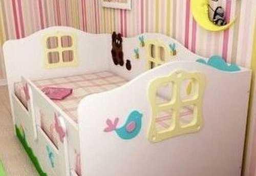 Детская кроватка вместе с матрасом Вини-Пух 160*80