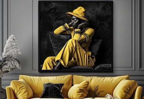 Интерьерная картина Девушка в желтом