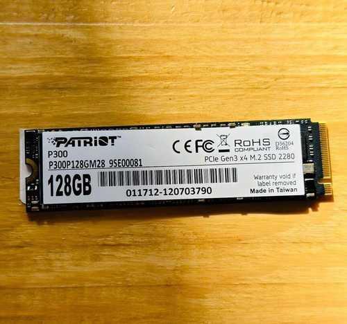 SSD накопитель Patriot P300 P300P128GM28 128гб, M