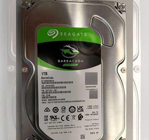 Жесткий диск 3,5", Seagate, 1TB (новый)