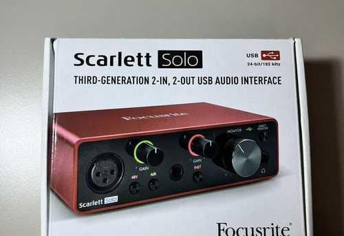 Звуковая карта focusrite Scarlett Solo 3rd Gen