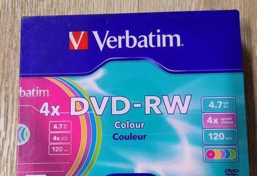 Диски DVD-RW Verbatim 4.7gb, 4x
