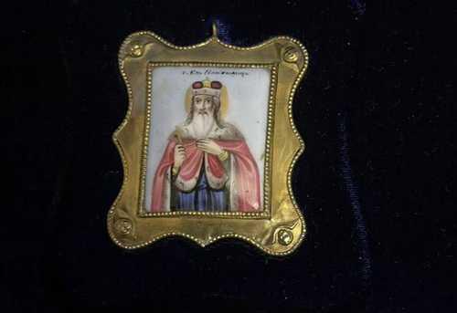 Икона медальон св. Князь Владимир XIX век