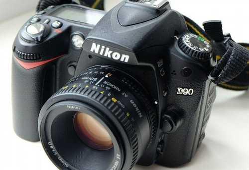 Nikon D90 (пробег 21т) + 50mm 1.8D + штатив