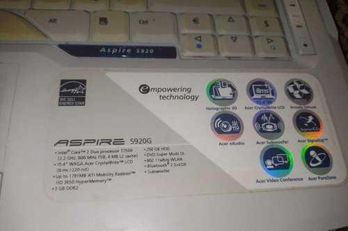 Acer Aspire 5920g комплект