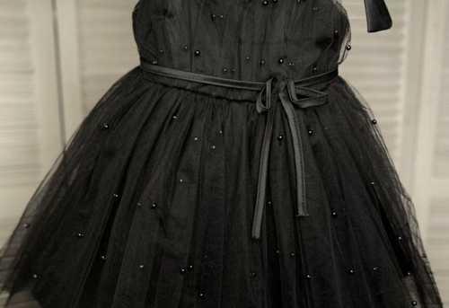 Пышное нарядное платье чёрное 86, 104