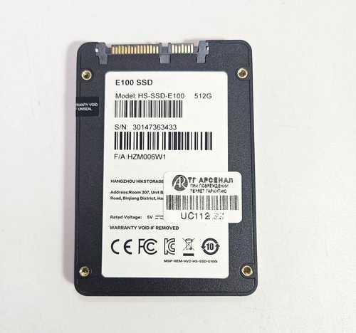 SSD накопитель Hikvision 512гб, 2.5", SATA III