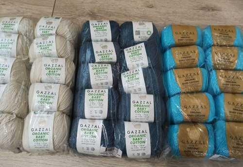 Пряжа Gazzal organic baby cotton