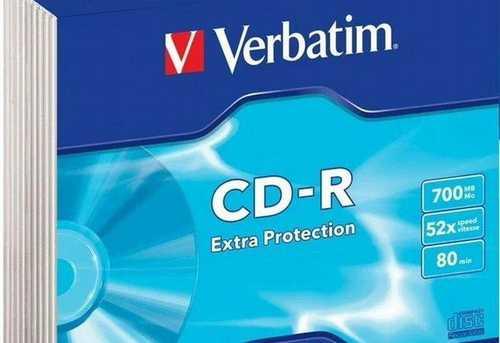 10 оптических дисков CD-R Verbatim 700мб 52x