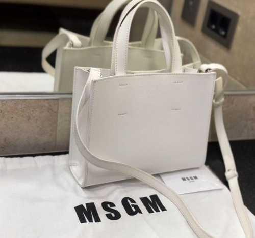 Сумка женская Msgm minimal white square bag