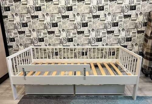 Кровать IKEA gulliver 70 на 160 с ящиками