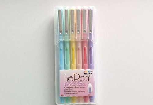 Ручки капиллярные Le Pen Pastel Set, 6шт, Япония
