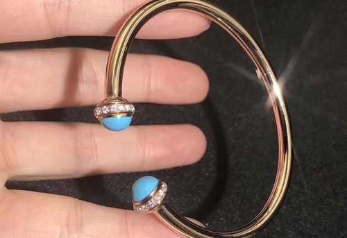 Открытый браслет с бриллиантами 0,38 ct