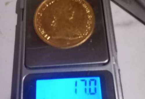 Монета золотой Дукат 17 г