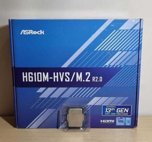 Комплект i3-12100F + asrock H610M-HVS/M2 R 2.0