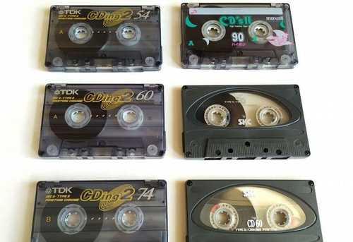 Аудио кассеты SKC 74, 60, TDK 74, 60, 54 Type II