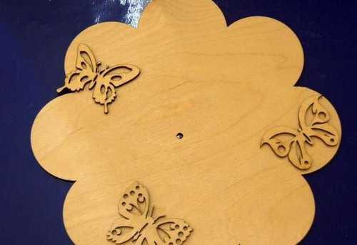 Циферблат Цветок с бабочками d 24 см