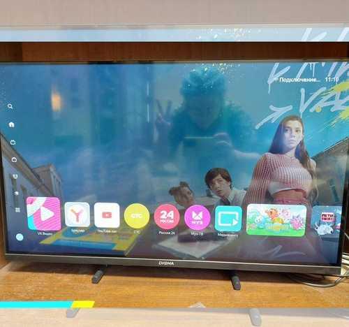 Телевизор Digma 32" DM-LED32SBB33 Смарт тв, YaOS