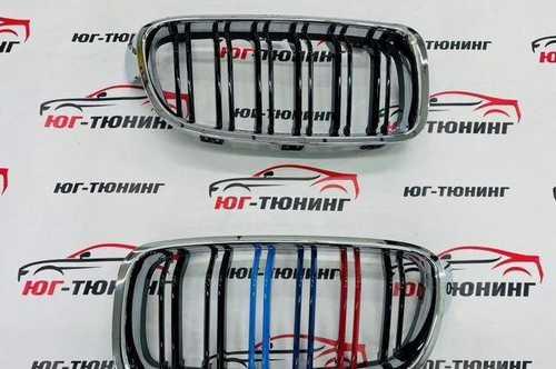 Ноздри BMW 3 f30 в стиле М3 хром + триколор Bmw