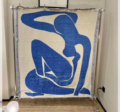 Гобеленовый плед покрывало Henry Matisse Nude Blue