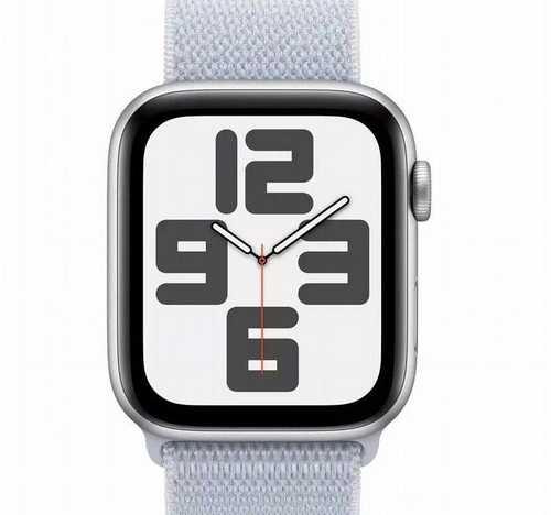 Умные часы Apple Watch SE (2024) 44mm Aluminum Case with Sport Loop Silver/Blue Cloud