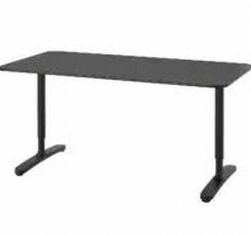 Стол IKEA bekant икеа бекант чёрный 140см/60см