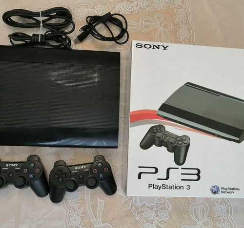 Sony PS3 super slim прошитая, много игр