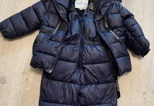 Куртка и комбинезон Moncler зима р.74-80