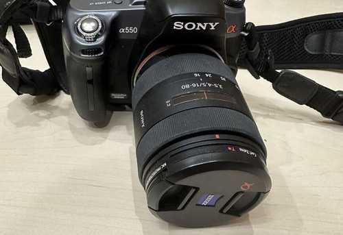 Sony Alpha dslr-A550 с доп. объективами