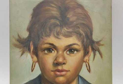 Картина "Портрет девочки" холст, масло размер 30