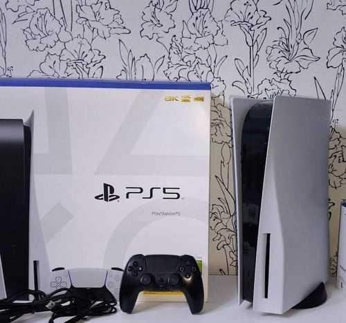 Sony playstation 5 ps5 с дисководом 2 джойстика