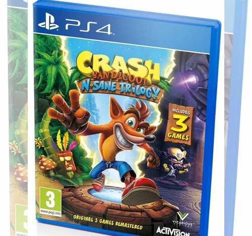 Игра Crash Bandicoot N’sane Trilogy (PS4) Английск