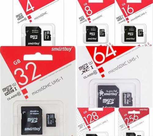 Карта памяти MicroSD в Ассортименте от 4 до 256 gb