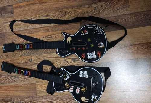 Две гитары на PlayStation 2 на игру Guitar Hero бу