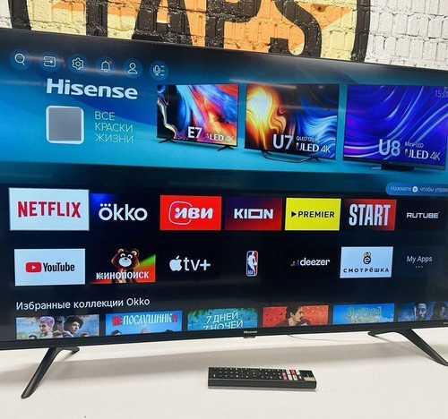 Метровый яркий Hisense 109см UHD 4K SMART TV