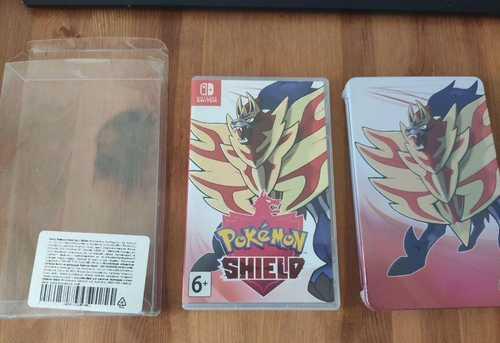 Pokemon Shield картридж с запечатанным стилбуком