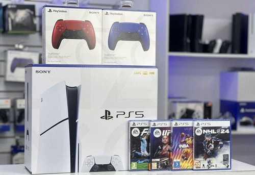 Sony playstation 5 Slim новая, игры в подарок