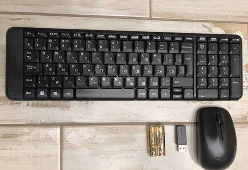Беспроводная клавиатура, мышь и флешка
