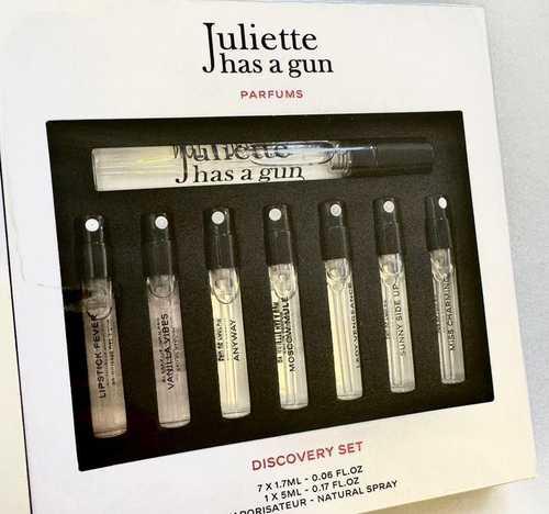 Парфюм/Пробники духов juliette HAS A GUN NOT A perfume discovery SET (U L) SET EDP 7x1.7 ml  5 ml mi