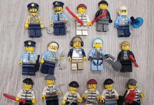 Лот lego минифигурки полицейские и воришки City