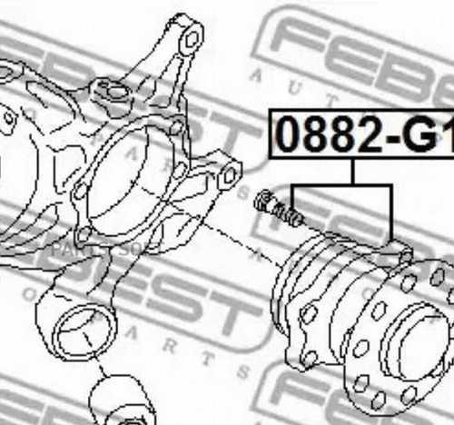 Febest 0882-G13MR к-т подшипника ступицы задней\ Subaru Forester/ Impreza 11